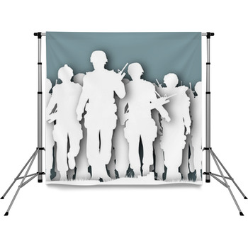 Army Photo Backdrops | Available in Very Large Custom Sizes