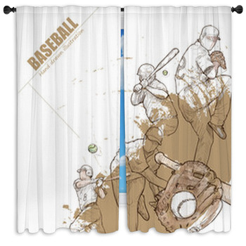 Baseball Drapes & Window Treatments | Black Out | Custom Sizes