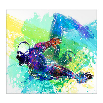 Swimming Wall Decor | Murals | Tapestry | Posters | Custom Sizes