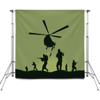 Military Photographer Backdrops | Available in nearly ANY Custom Sizes