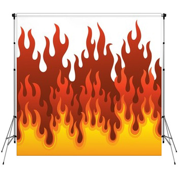 Fire Photo Backdrops | Available in Super Large Custom Sizes