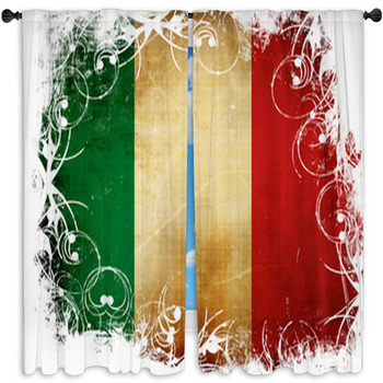 Italian flag Curtains & Drapes | Black Out | Custom Sizes