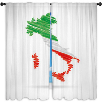 Italian flag Curtains & Drapes | Black Out | Custom Sizes