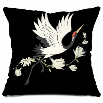 Crane Throw Pillows, & Shams