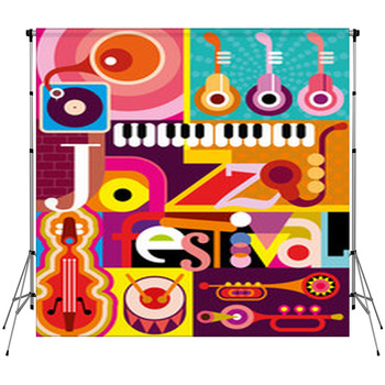 Jazz Photo Backdrops | Available in Ultra Large Custom Sizes
