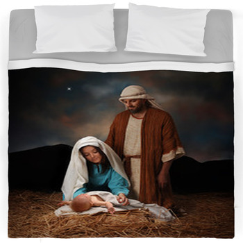 Nativity scene Comforters, Duvets, Sheets & Sets | Personalized