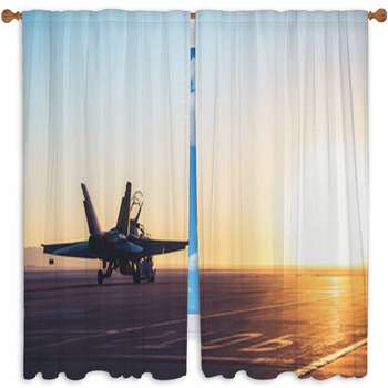 Jet fighter Window Curtains & Drapes | Black Out | Custom Sizes