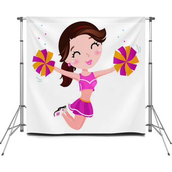 Cheerleading Custom Backdrops | Available in Super Large Custom Sizes