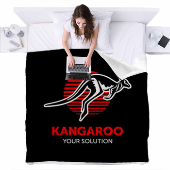Kangaroo Fleece Blanket Throws | Free Personalization