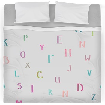 Alphabet Comforters, Duvets, Sheets & Sets | Personalized