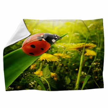 Ladybug Fleece Blanket Throws | Free Personalization