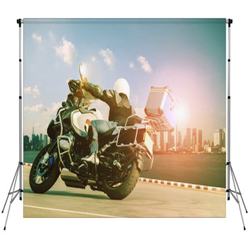 Motorcycle Photo Backdrops | Available in Super Large Custom Sizes