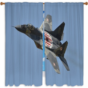 Jet fighter Window Curtains & Drapes | Black Out | Custom Sizes