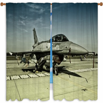 Jet fighter Window Curtains & Drapes | Black Out | Custom Sizes