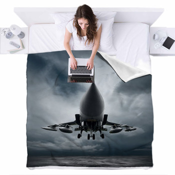 Jet fighter Comforters, Duvets, Sheets & Sets | Personalized