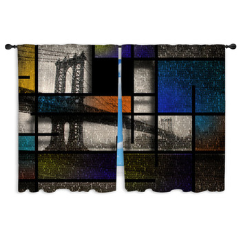 Brooklyn Bridge Window Curtains | Custom Size Drapes