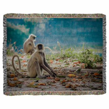 Monkey Fleece Blanket Throws | Free Personalization