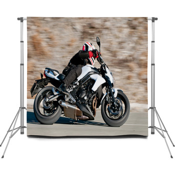 Motorcycle Photo Backdrops | Available in Super Large Custom Sizes
