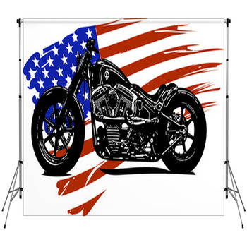 Motorcycle Photo Backdrops | Available in Super Large Custom Sizes