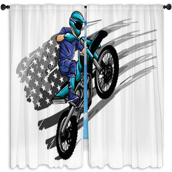 Motocross Window Curtains & Drapes | Black Out | Custom Sizes