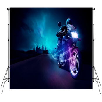 Motorcycle Photo Backdrops | Available in Super Large Custom Sizes