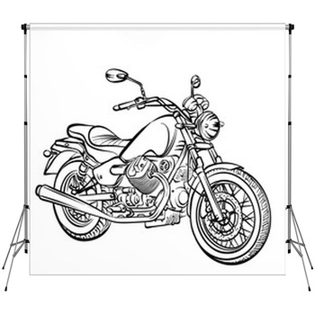 Motorcycle Photo Backdrops | Available in Super Large Custom Sizes