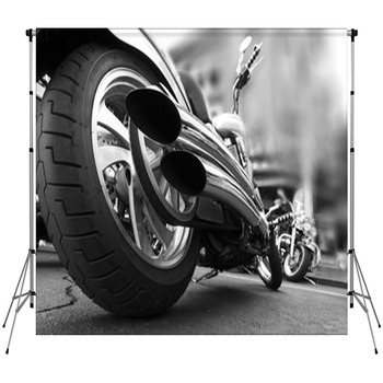 Motorcycle Photo Backdrops | Available in Super Large Custom Sizes