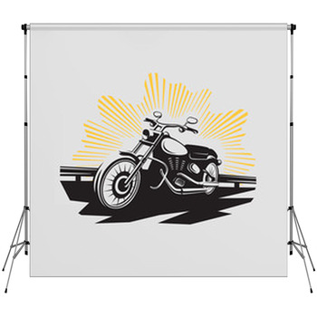 Motorcycle Photo Backdrops | Available in Super Large Custom Sizes