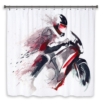 Motorcycle Shower Curtains, Bath Mats, & Towels Personalize
