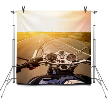 Motorcycle Photo Backdrops | Available in Super Large Custom Sizes