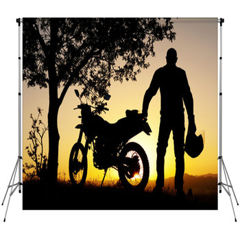 Motorcycle Photo Backdrops | Available in Super Large Custom Sizes