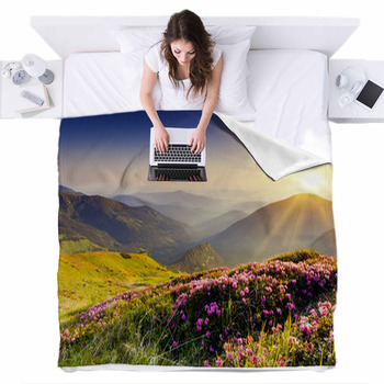 Spring Fleece Blanket Throws | Free Personalization