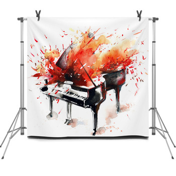Music Custom Backdrops | Available in nearly ANY Custom Sizes