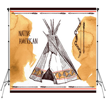 Native american Custom Backdrops | Available in nearly ANY Custom Sizes