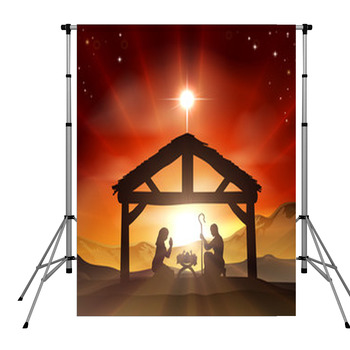 Nativity scene Custom Backdrops | Available in Very Large Custom Sizes