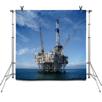 Oil rig Photographer Backdrops | Available in Very Large Custom Sizes