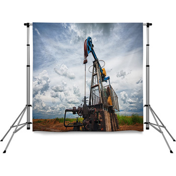 Oil rig Photographer Backdrops | Available in Very Large Custom Sizes