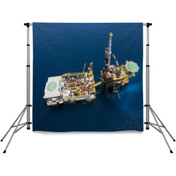 Oil rig Photographer Backdrops | Available in Very Large Custom Sizes