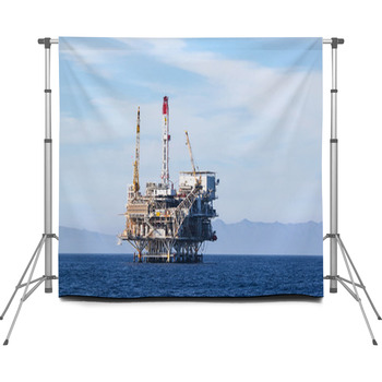 Oil rig Photographer Backdrops | Available in Very Large Custom Sizes