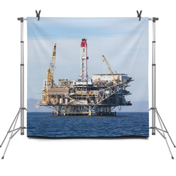Oil rig Photographer Backdrops | Available in Very Large Custom Sizes