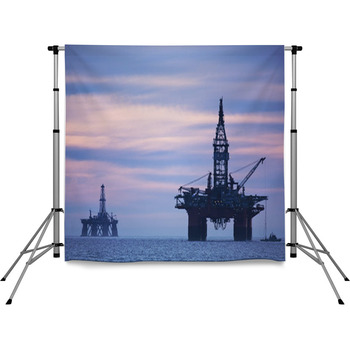Oil rig Photographer Backdrops | Available in Very Large Custom Sizes
