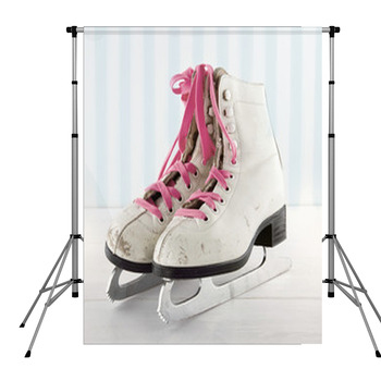 Ice skating Photographer Backdrops | Available in Super Large Custom Sizes