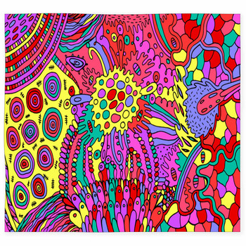Psychedelic Area Rugs & Custom Size Floor Mats