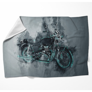 Motorcycle Fleece Blanket Throws | Free Personalization