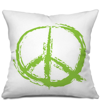 Peace sign Throw Pillows, Shams & Pillow Cases