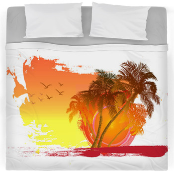 Tropical sunset Comforters, Duvets, Sheets & Sets | Custom