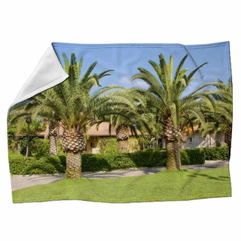 Palm tree Fleece Blanket Throws | Free Personalization