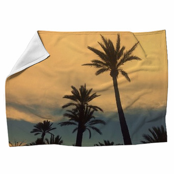 Palm tree Fleece Blanket Throws | Free Personalization