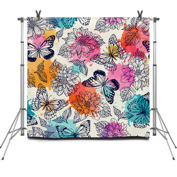 Butterfly Photographer Backdrops | Available in Super Large Custom Sizes