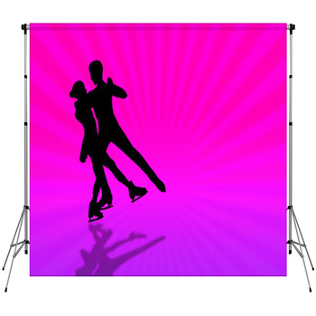 Ice skating Photographer Backdrops | Available in Super Large Custom Sizes